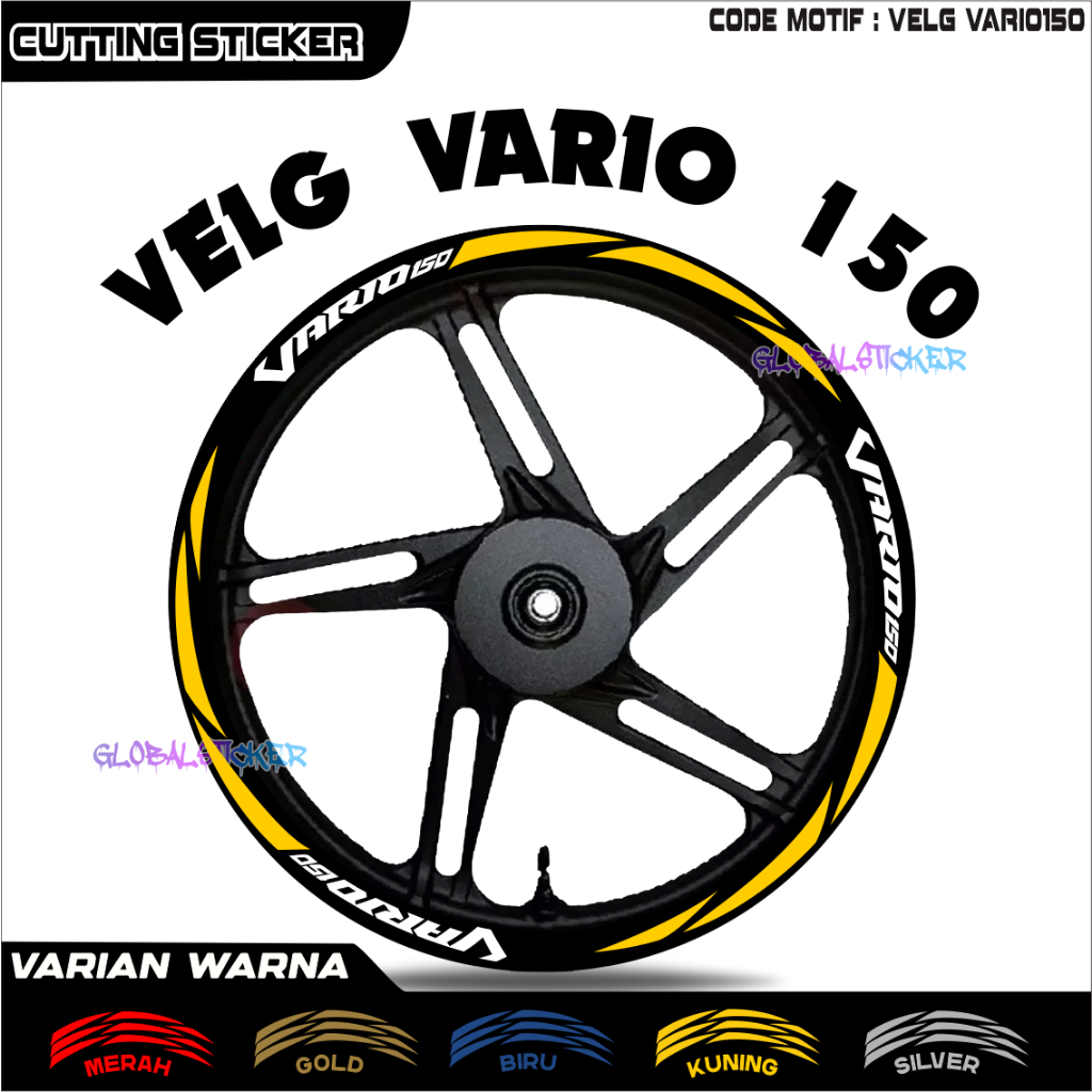 Jual Stiker List Velg Honda Vario 150 Variasi Banyak Warna Bahan Oracal ...