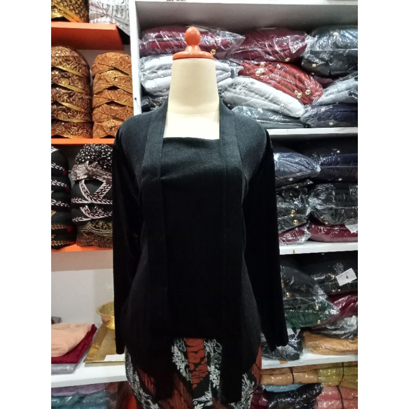 Jual kebaya bludru kutu baru polos | Shopee Indonesia