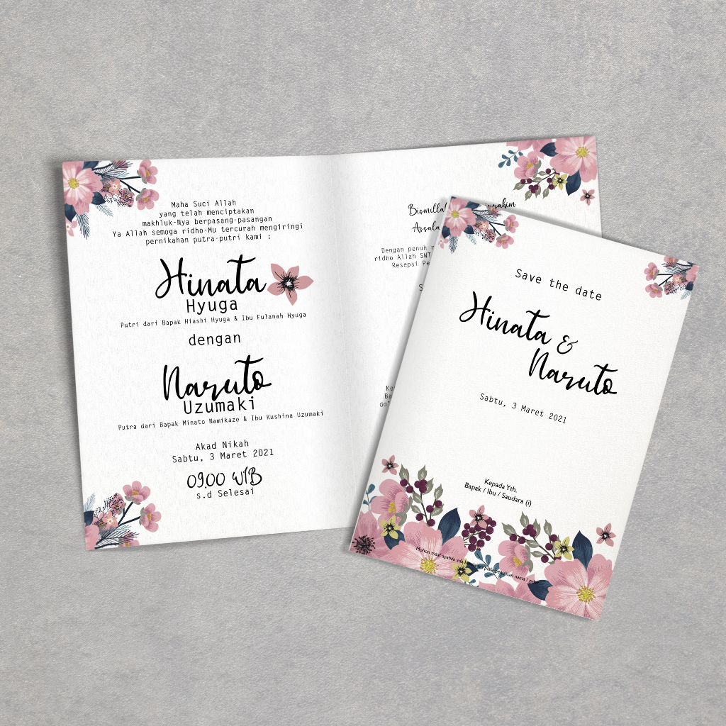 Jual UNDANGAN PERNIKAHAN VINTAGE RUSTIS DESIGN BUNGA | Shopee Indonesia