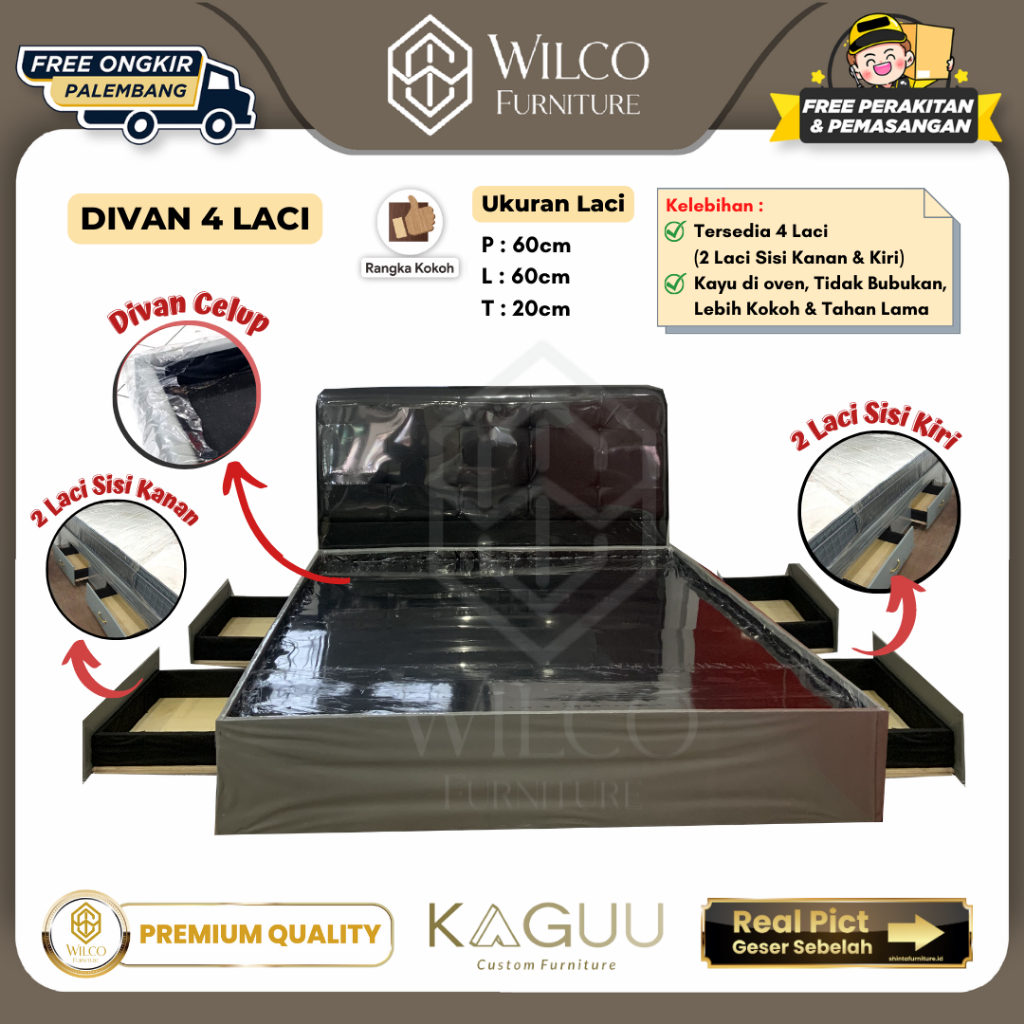 Jual Divan 4 Laci Celup 180x200 Custom Drawer KAGUU Palembang ...
