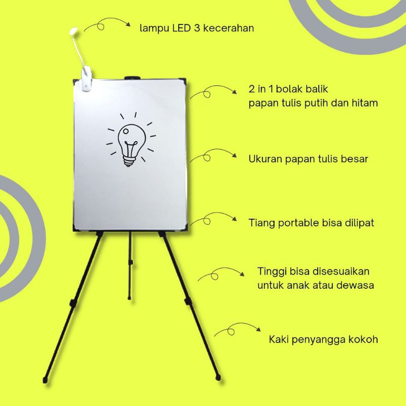 Jual SMART STANDING OFFICE FLIPCHART PAPAN TULIS WHITEBOARD MEETING ...