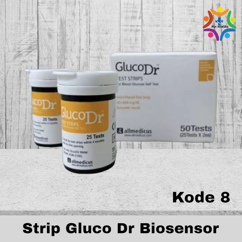 Jual STRIP GLUCO Dr Biosensor Code 8 Strip Gula Darah Gluco Dr | Shopee ...