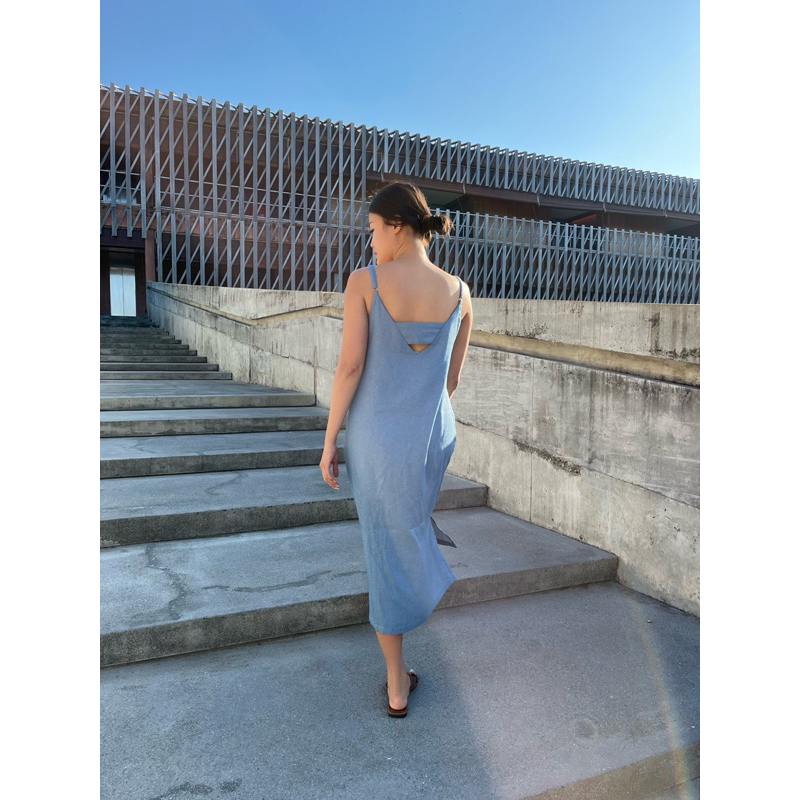 Jual SEDA | CORA | Dress Washed Denim Biru Semi Loose | Shopee Indonesia