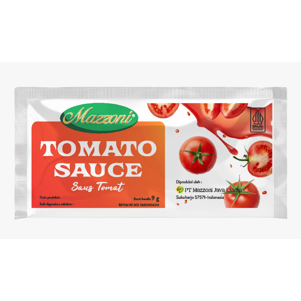 Jual Mazzoni Tomato Sauce Sachet 9 Gram isi 24 Pcs | Shopee Indonesia