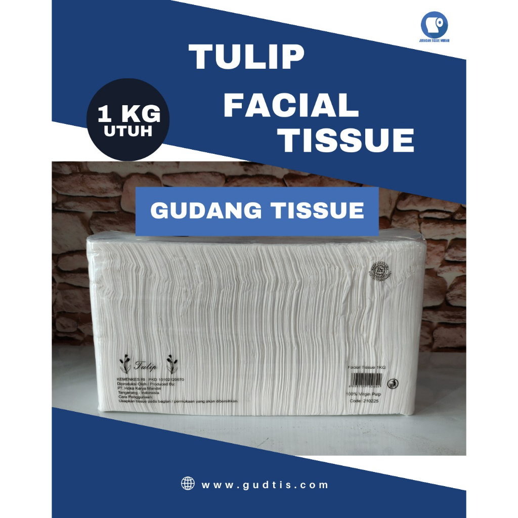 Jual Tissue tulip 1000gr / 1kg, tissue facial 1kg sangat halus | Shopee ...