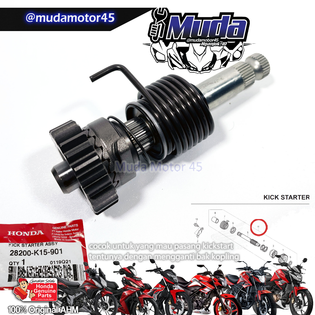 Jual AS SET GIR PER PEDAL STATER OLD NEW CB150R PNP CS1 SONIC SUPRA GTR 28200-K15-901-K56-N00 ...