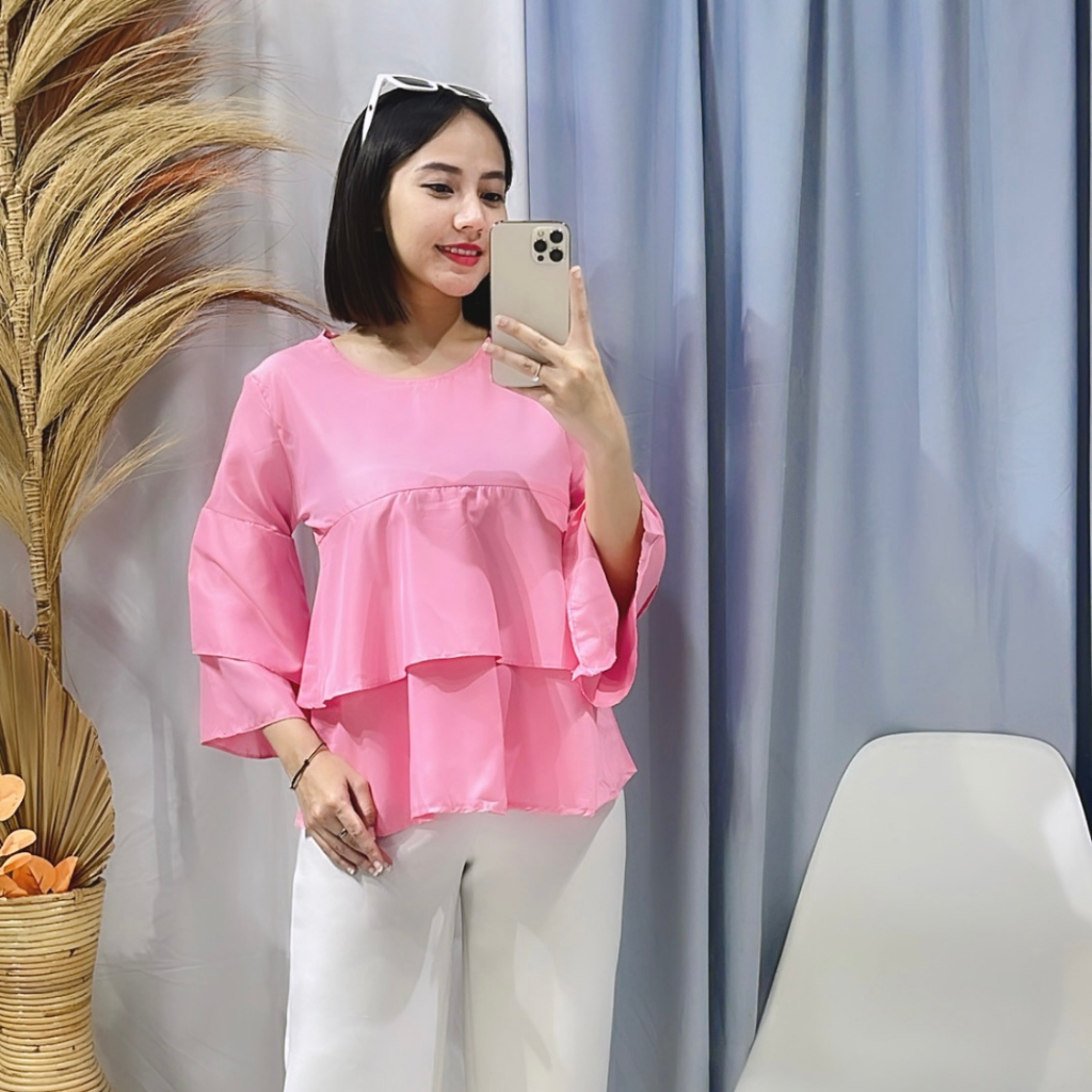 Jual RX FASHION - YUKKY BLOUSE / ATASAN WANITA - LM | Shopee Indonesia