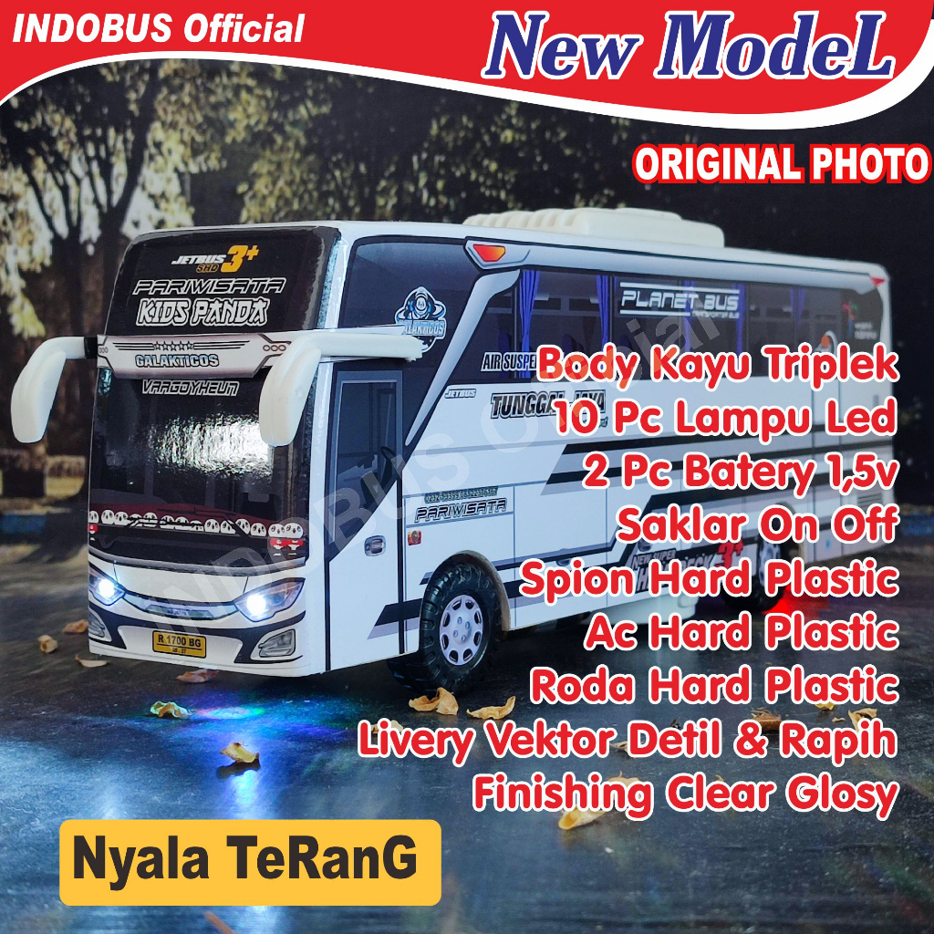 Jual Miniatur Bus Bis Tunggal Jaya KIDS PANDA | Shopee Indonesia