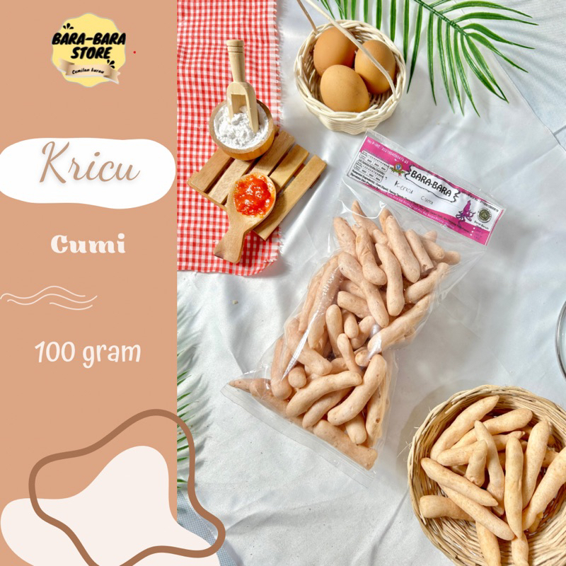 Jual kericu cumi 100gram /getas kurau/ kritek bangka/ cemilan instans ...