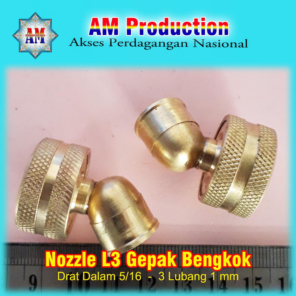 Jual Nozzle Lubang 3 Gepak Bengkok Alat Semprot Pertanian | Shopee ...