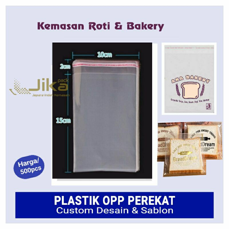 Jual Kemasan Roti 100pcs Plastik Bakery/Roti Custom Sablon | Shopee ...