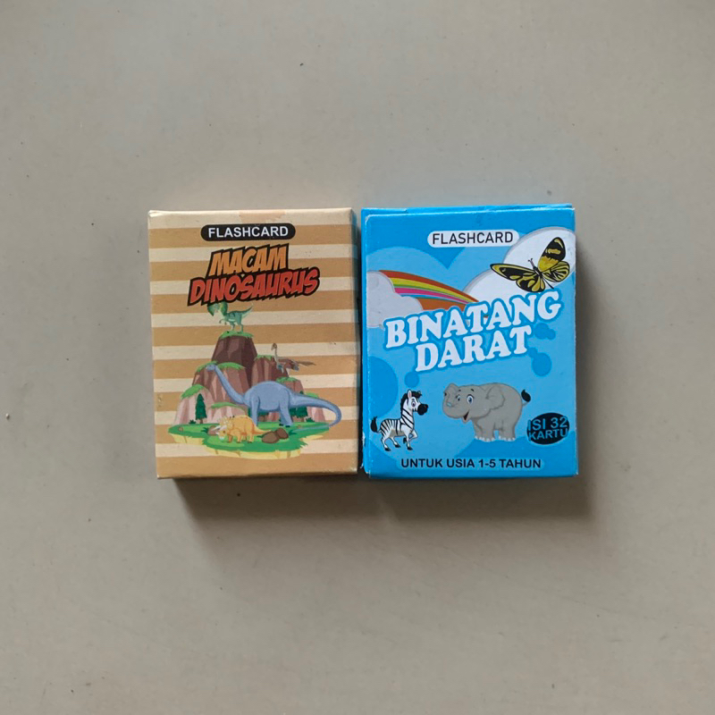 Jual Paket 2 Flashcard - BINATANG DARAT - MACAM DINOSAURUS - Flash Card ...