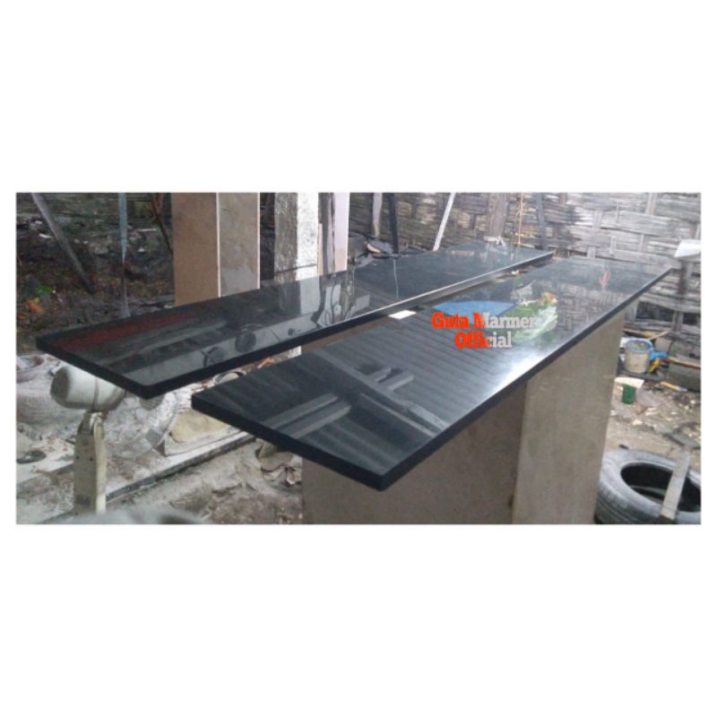 Jual Top Table ||| Daun Meja Batu Granit Hitam Glosy Mengkilat Ukuran ...