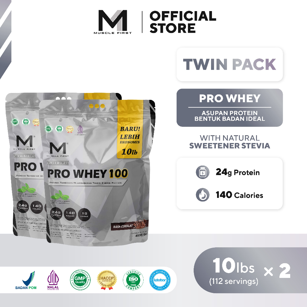 Jual [BUNDLE] MUSCLE FIRST Whey 100 10lbs x2 pcs - Whey Protein ...