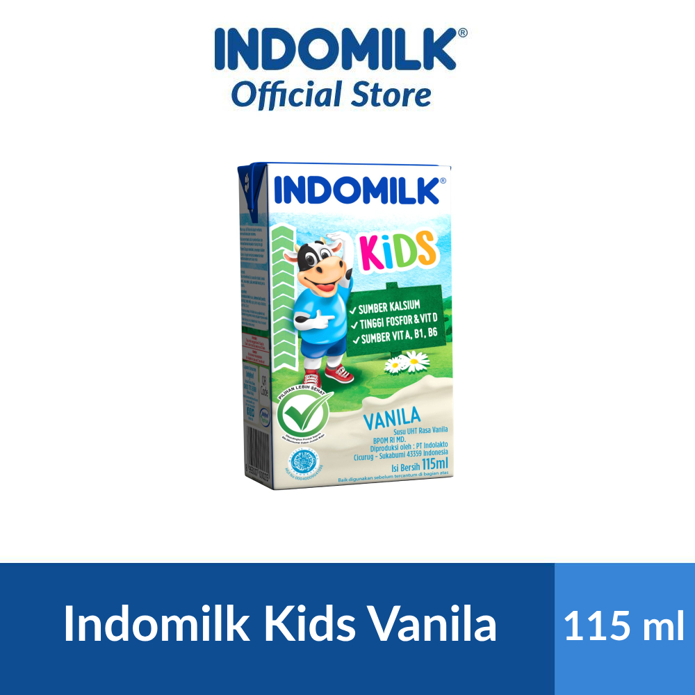 Jual Indomilk Kids Vanilla UHT 115 ml | Shopee Indonesia