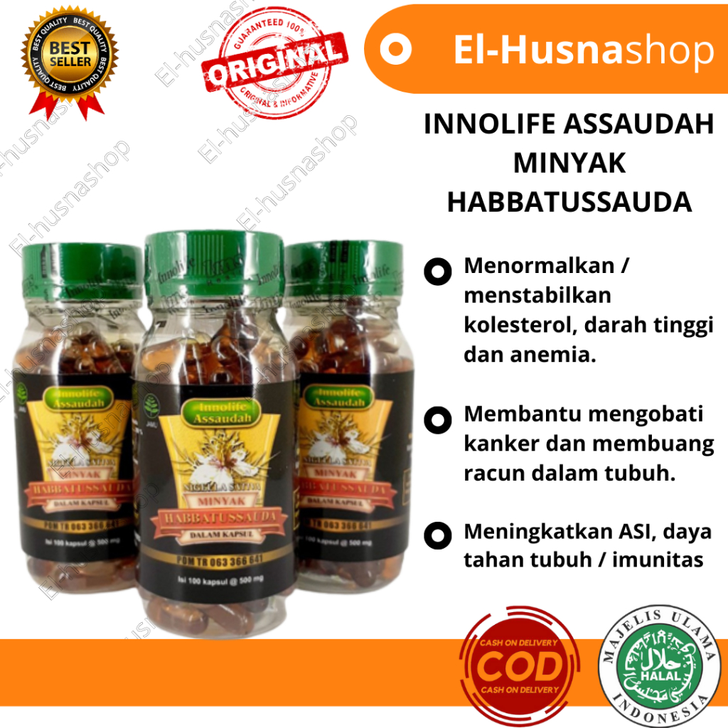 Jual Innolife Assaudah Isi 100 Kapsul Minyak Habbatussauda Nigella ...