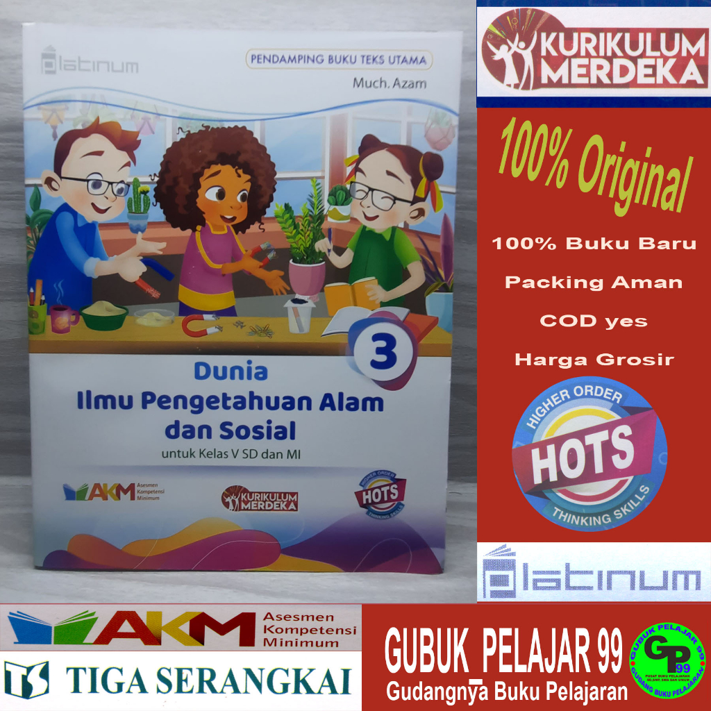 Jual Ilmu Pengetahuan Alam dan Sosial (IPAS) Kelas 5 SD/MI Kurikulum Merdeka Platinum PT Tiga ...
