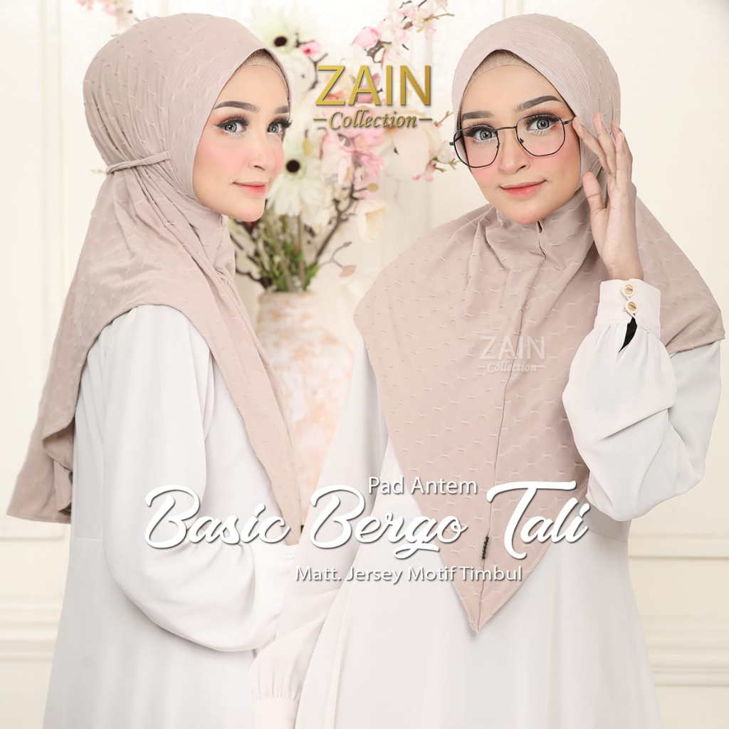 Jual Jilbab Instan Basic Bergo Tali Ori Zain Collection | Shopee Indonesia