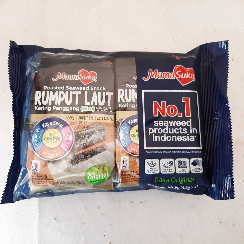 Jual Mamasuka nori rumput laut original 2x4,5g | Shopee Indonesia