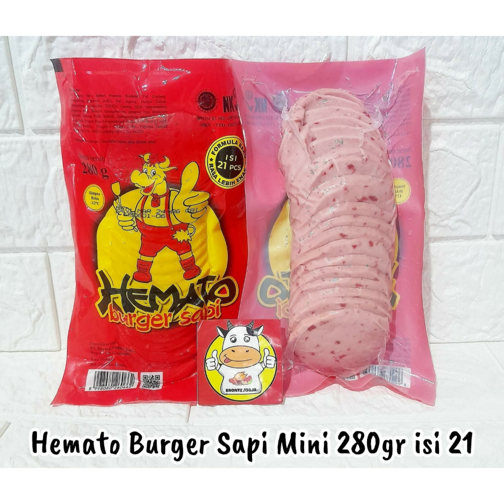 Jual HEMATO BURGER SAPI MINI 280GR - FROZEN FOOD - BRONTZ JOGJA ...