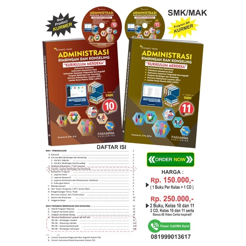 Jual Paket Buku administrasi bimbingan konseling kurikulum merdeka untuk SMP SMA SMK | Shopee ...