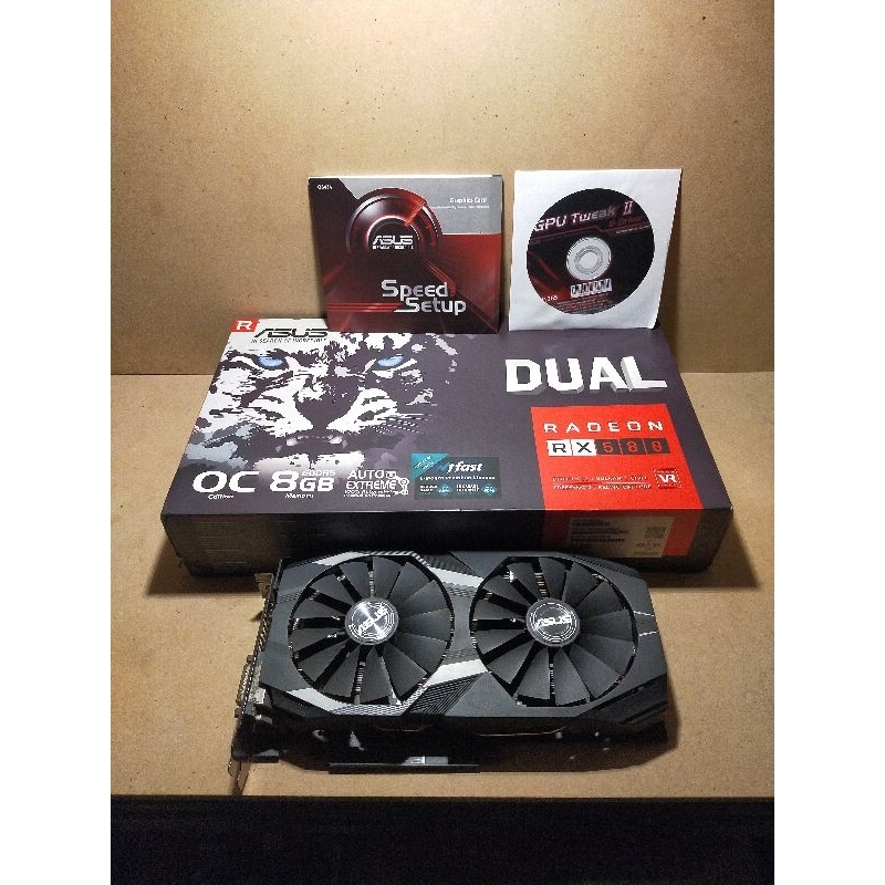 Jual Rx 580 8gb Asus dual OC fullset dus book mulus terawat | Shopee Indonesia
