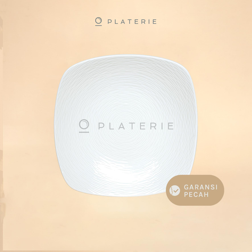 Jual PLATERIE Piring Keramik Dinner Plate Square 10.5 Inch / 27.5cm ...