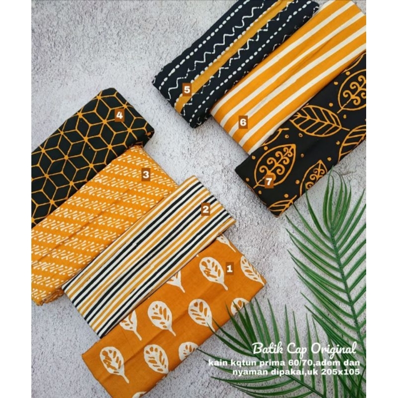 Jual Kain Batik Cap Kuning Gold Hitam Batik Kuning Kain Batik Garutan ...