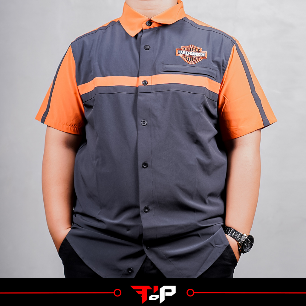 Jual HARLEY DAVIDSON GENUINE SHIRT COOLCORE B&S VINTYAGE ORANGE 99087 ...