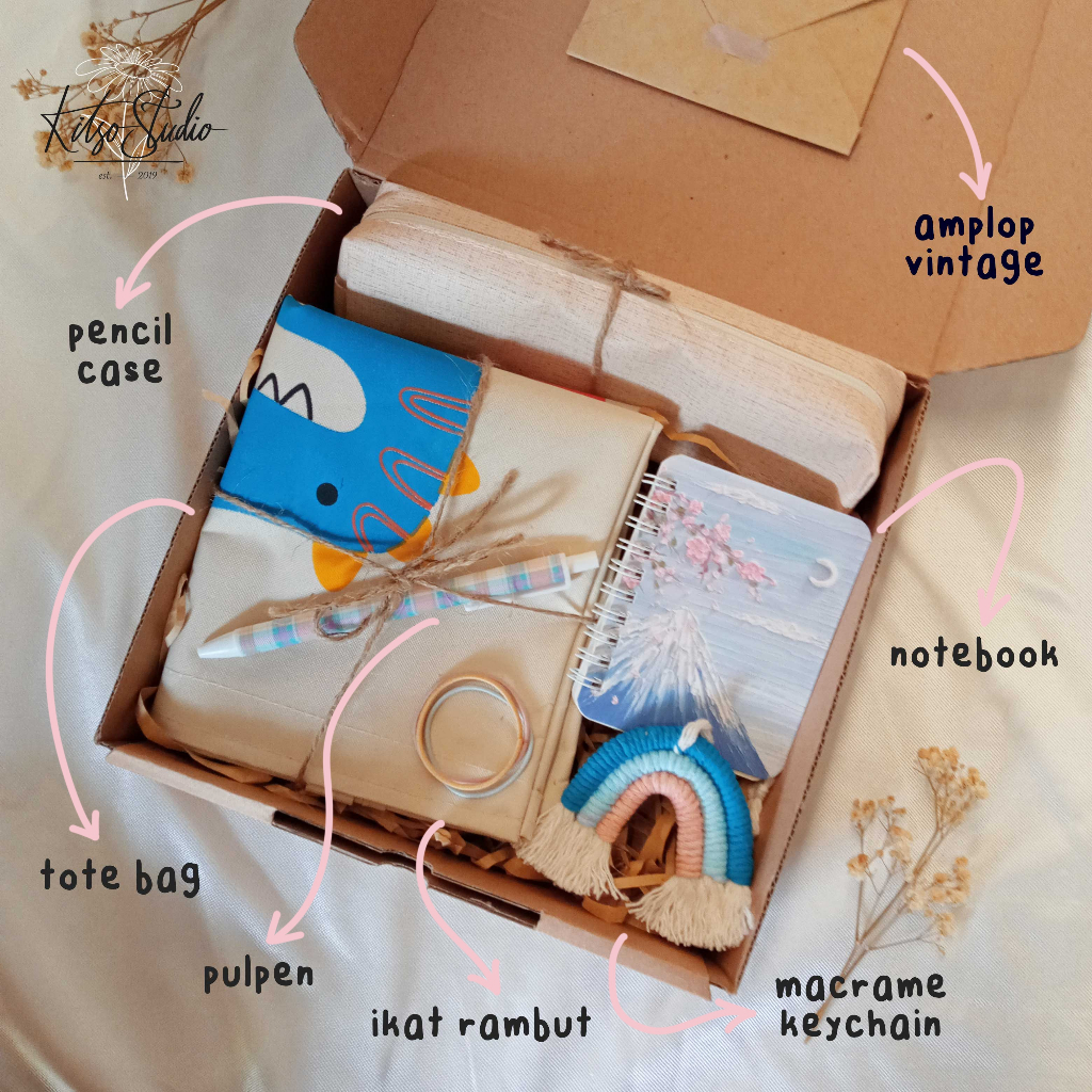 Jual [KITSO] Hampers Korean Gift Box Tote Bag Stationery Aesthetic untuk Kado Ultah / Wisuda ...