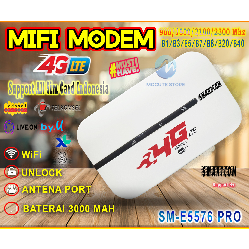 Jual Modem Wifi 4G LTE SME5576 PRO Unlock All Operator Baterry 3000 mAh ...
