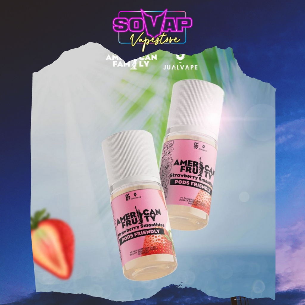 Jual American Fruity Strawberry Smoothies 12mg 30ml Pods Friendly ...