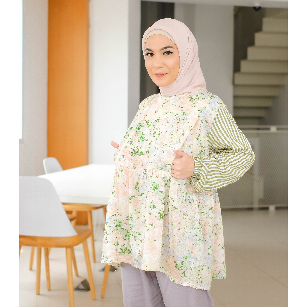 Jual Baju Menyusui Blouse Atasan Hamil Busui Bukaan Samping Kanan Kiri ...