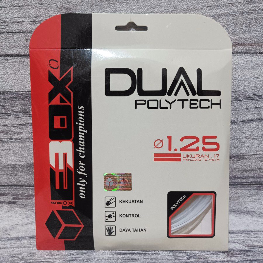 Jual Senar Raket Tenis EBOX Dual Polytech 1,25 Original | Shopee Indonesia