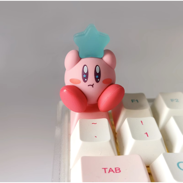 Jual Cute Kirby Keycaps Mechanical Keyboard, artisan custom keyboard ...