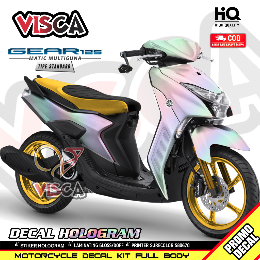 Jual Decal Mio Gear 125 Full Body Stiker Motor Gear 125 Hologram Full ...