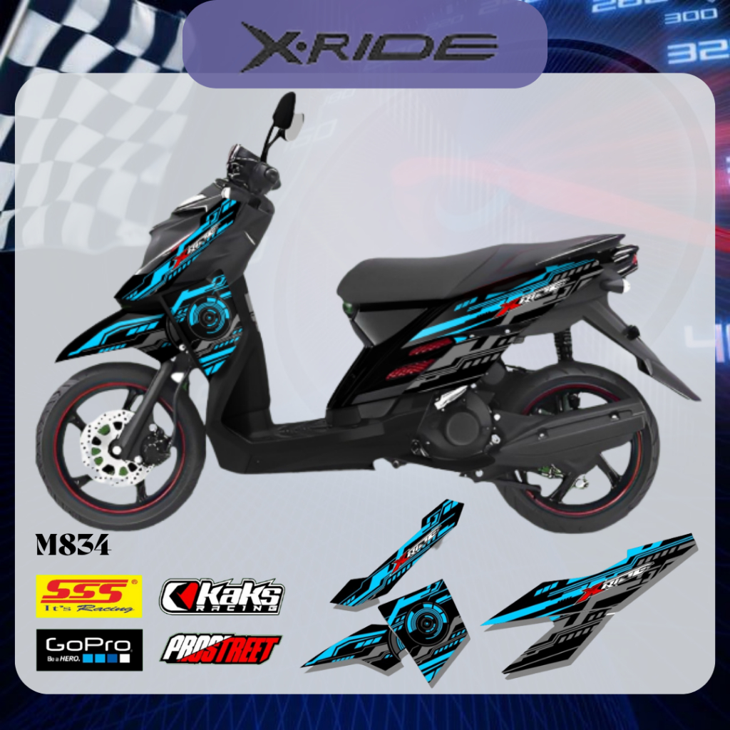 Jual Sticker Striping Lis Motor Yamaha X RIDE 115 Tahun 2013 2014 2015 ...