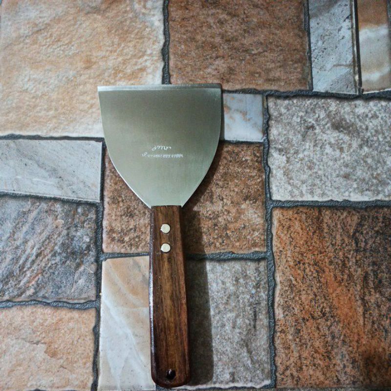 Jual Spatula stainless bengkok dan kape lurus roti dan nasi | Shopee ...