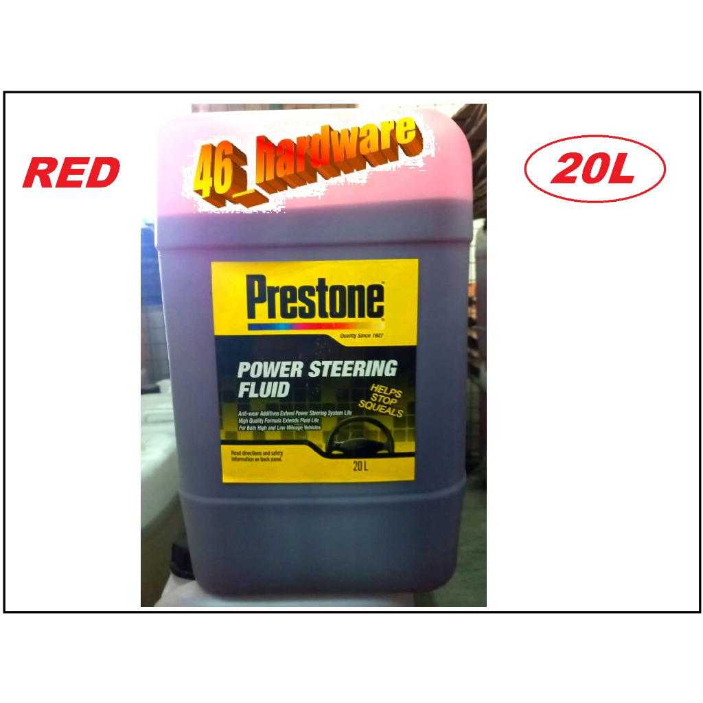 Jual PRESTONE POWER STEERING FLUID Minyak Power Steering RED MERAH PAIL ...