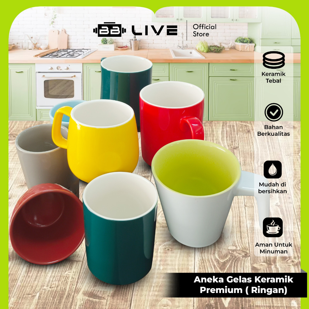 Jual BB LIVE Gelas Keramik Aesthetic - Mug Unik Cangkir Keramik Teh ...
