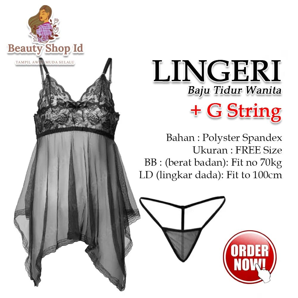 Jual Lingering Wanita Sexy V-Neck Model Renda Serat Mesh Eksotis / G ...