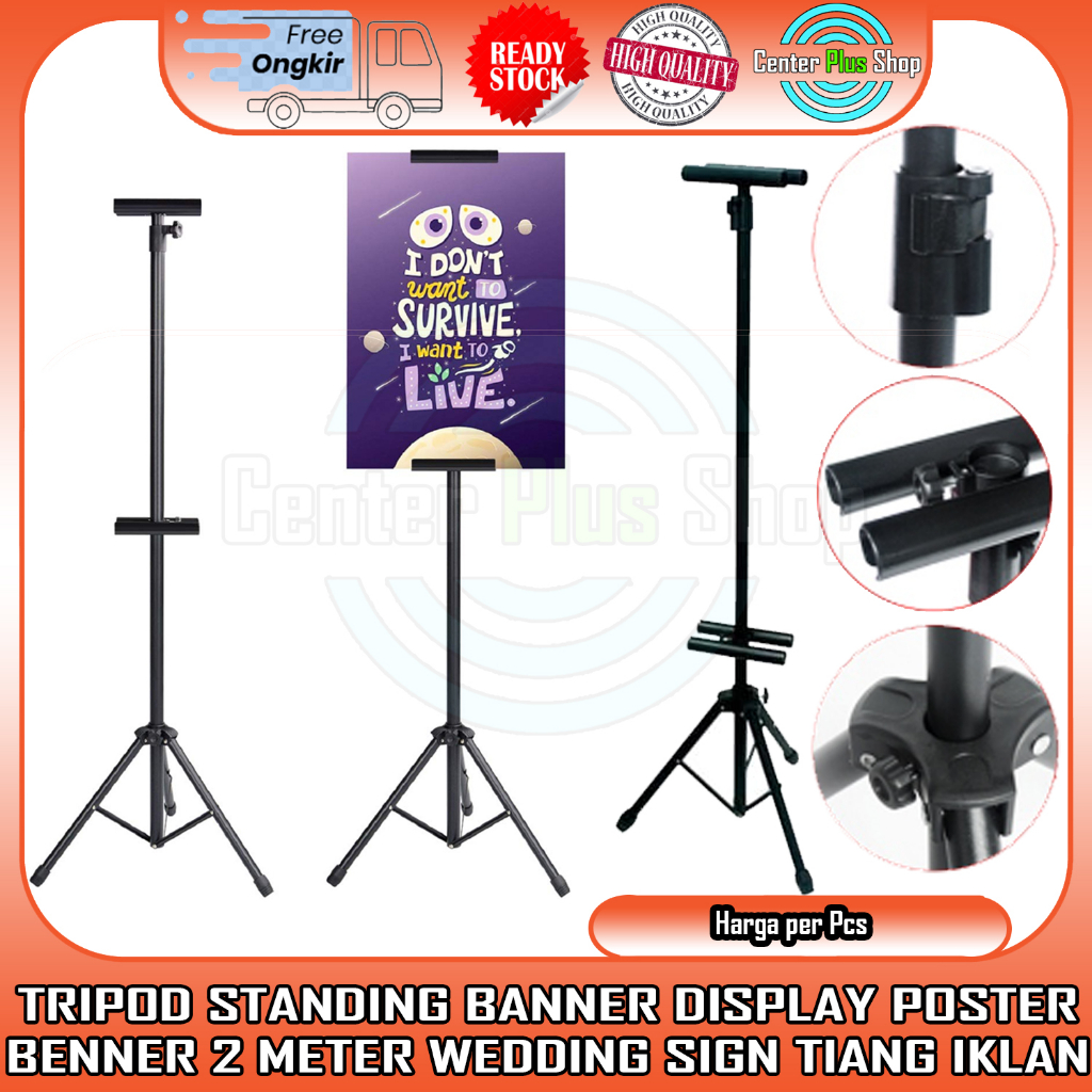 Jual Tripod Photo Banner Backdrop Spanduk Baner Teripod Display 2 Sisi ...