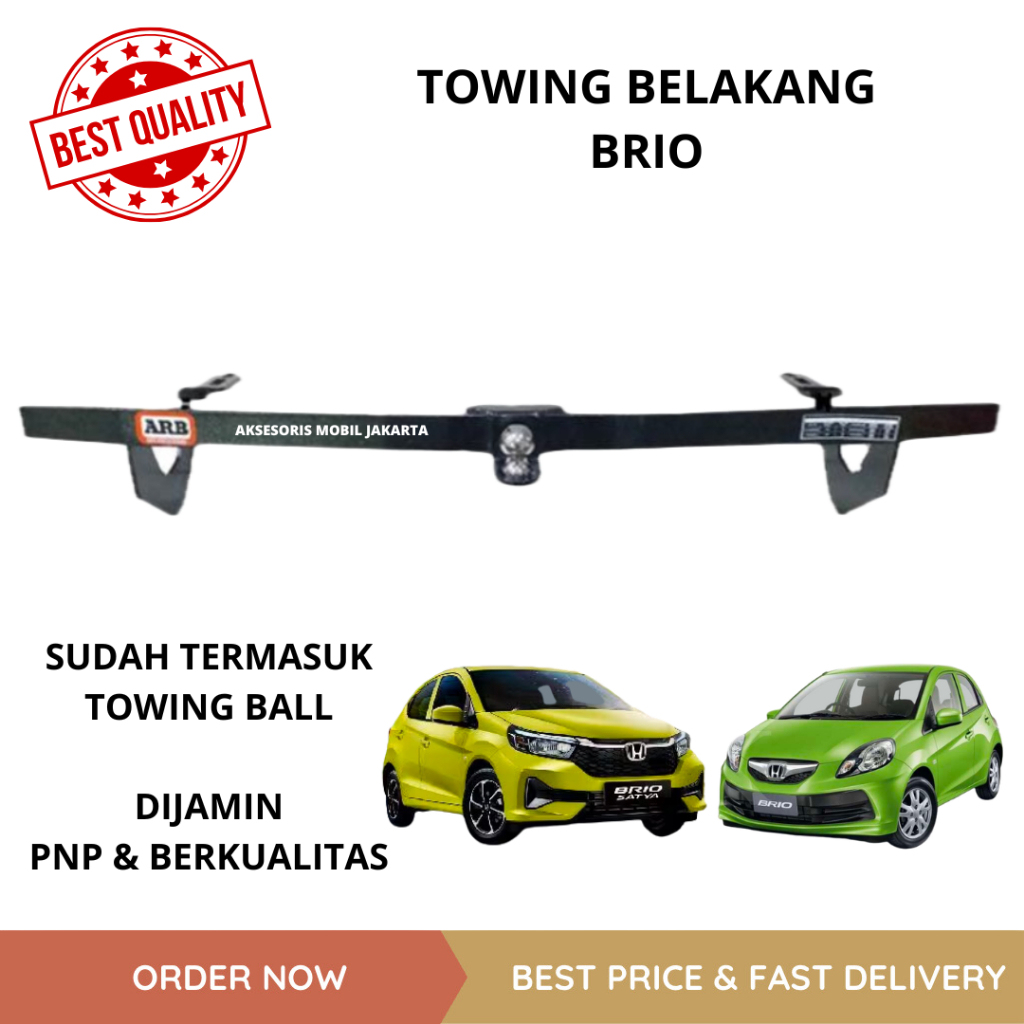 Jual TOWING BAR BELAKANG BRIO - BESI PENGAMAN BUMPER BELAKANG MOBIL ...