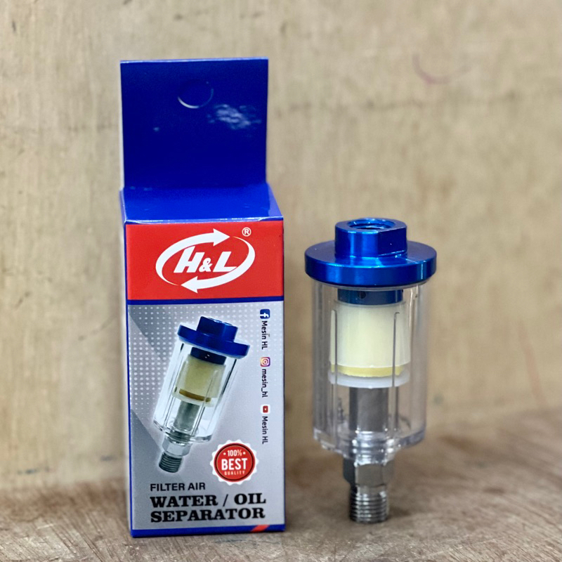 Jual Air Filter Spray Gun 1/4" HL Water Separator Filter H&L Saringan ...