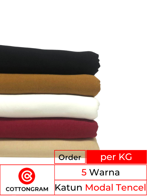 Jual COTTONGRAM Kain Tencel 30s Katun Modal Premium Bahan Kaos per Kg ...