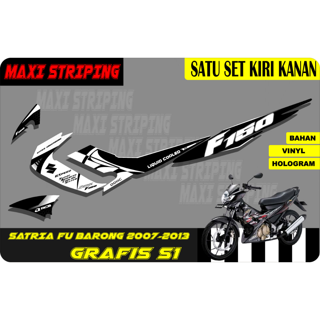 Jual Stiker striping Suzuki satria fu barong 2007-2013 Grafis S1 ...