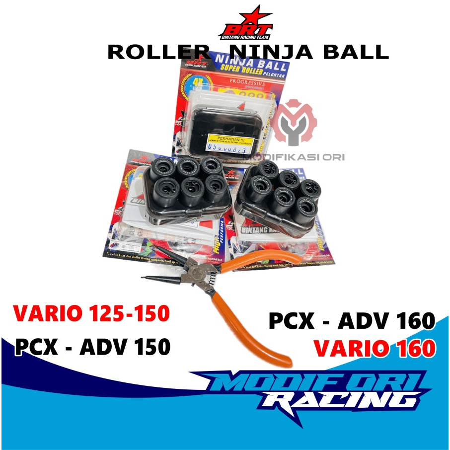 Jual Roller BRT PCX ADV Vario 125 150 160 – Ninja Ball Racing Isi 6 PCS ...