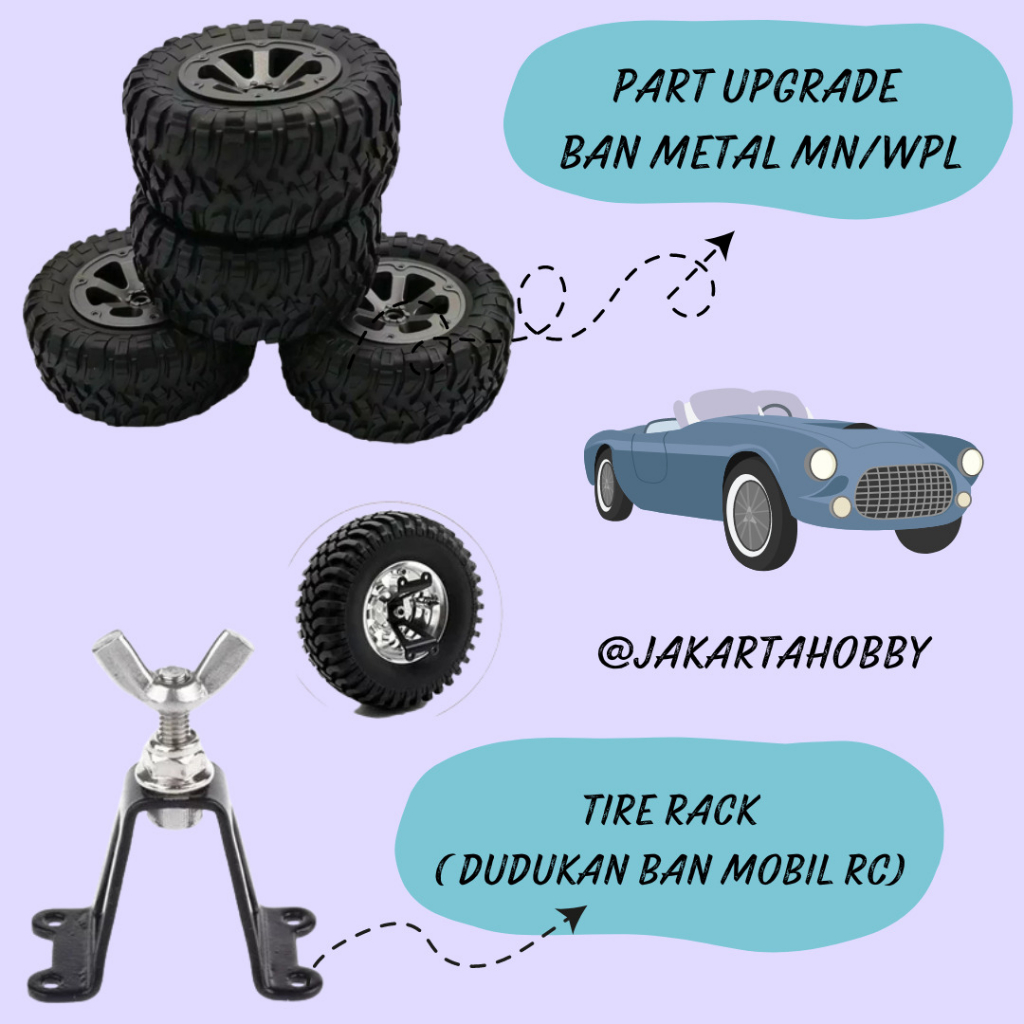 Jual Part RC Upgrade Tire Rack Ban Metal Dudukan Ban Cadangan MN WPL ...