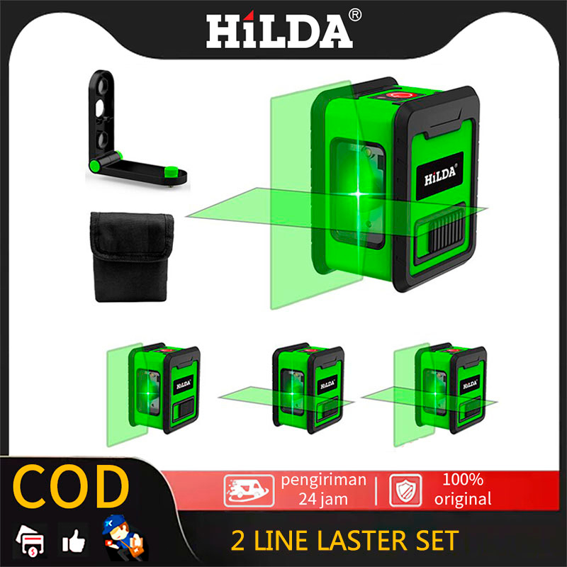 Jual HILDA 2/5/12 Lines Laser Level High Percison Self-Leveling Green ...