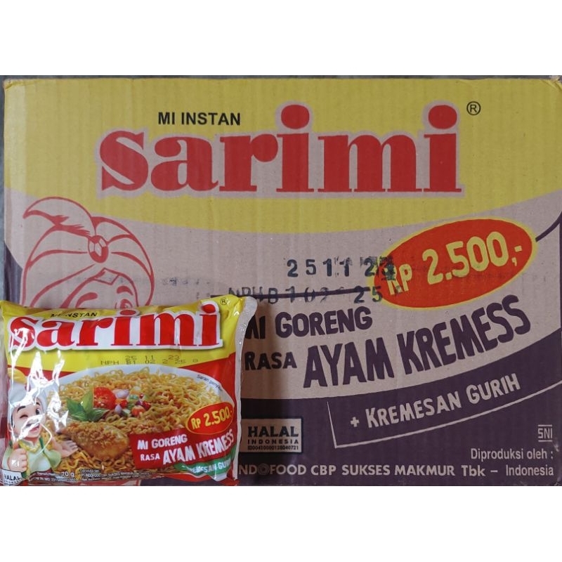 Jual SARIMI GORENG AYAM KREMES 1 DUS ISI 40PCS | Shopee Indonesia